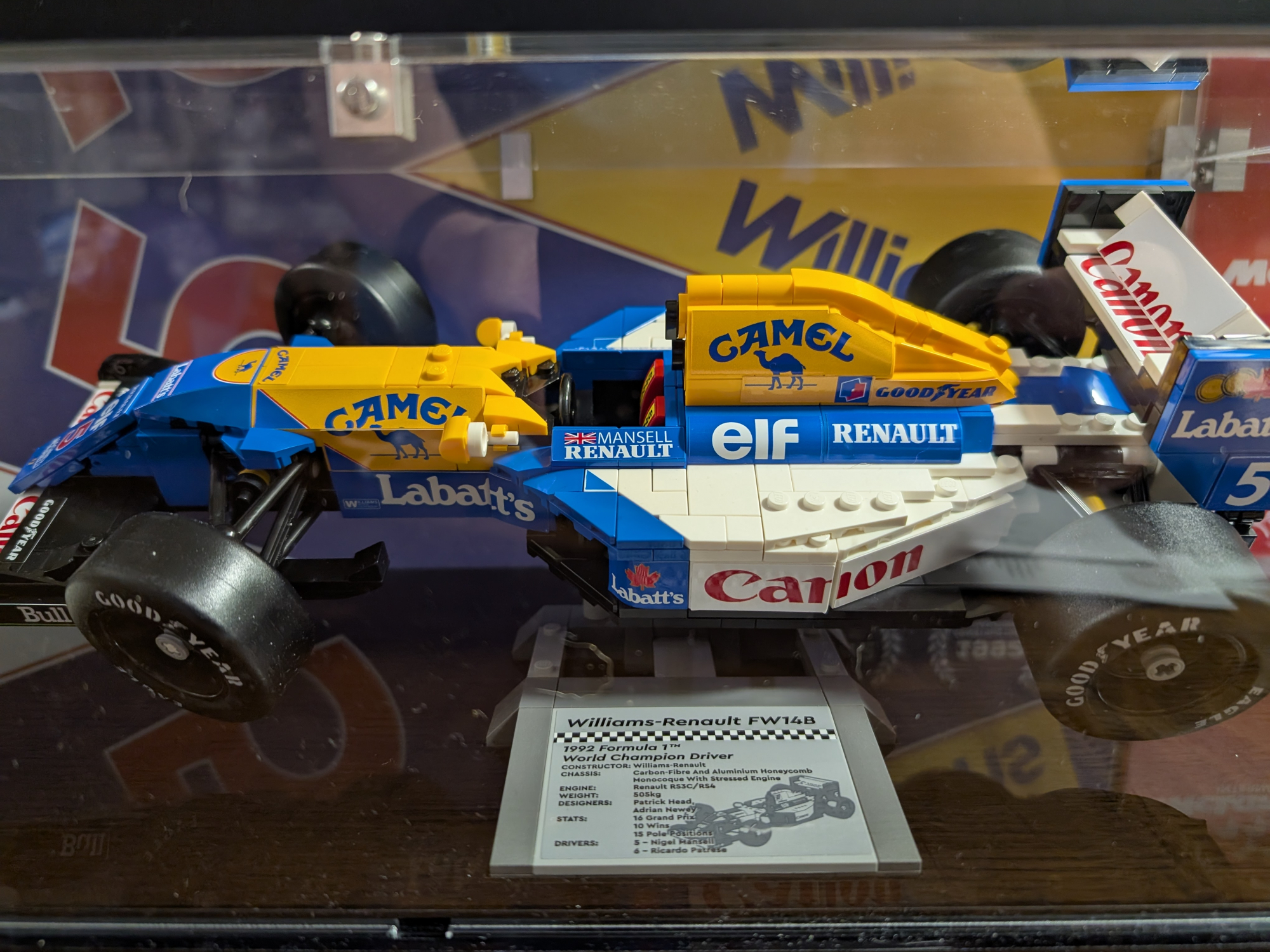 LEGO® Williams Racing FW14B & Nigel Mansell (10353) SetScape Display